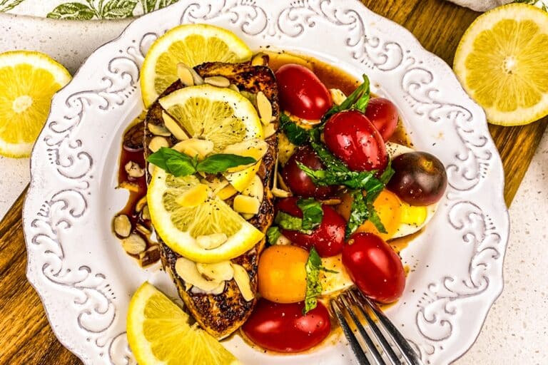 Seared White Fish with Caprese Salad - wellnesssleuth