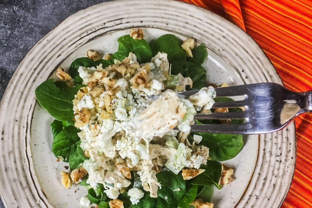 Chicken Salad with Blue Cheese & Walnuts Recipe - wellnesssleuth