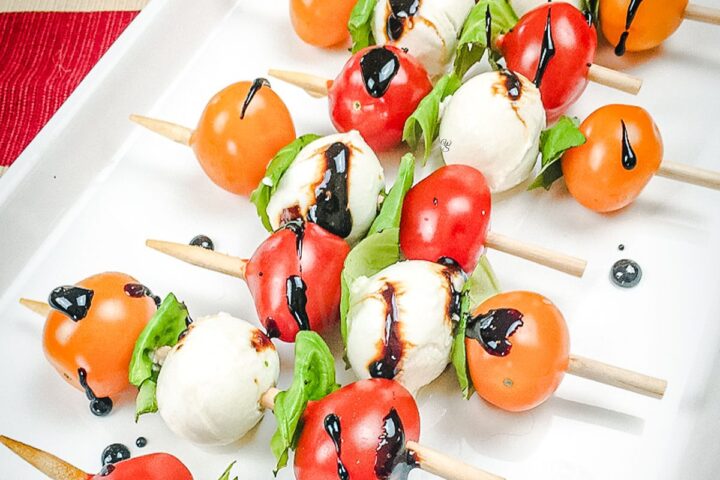 Classic Caprese Skewers with Balsamic Glaze - wellnesssleuth