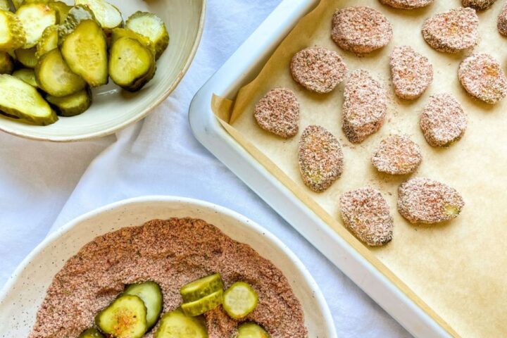 Crispy Oven-Baked Pickle Chips - wellnesssleuth