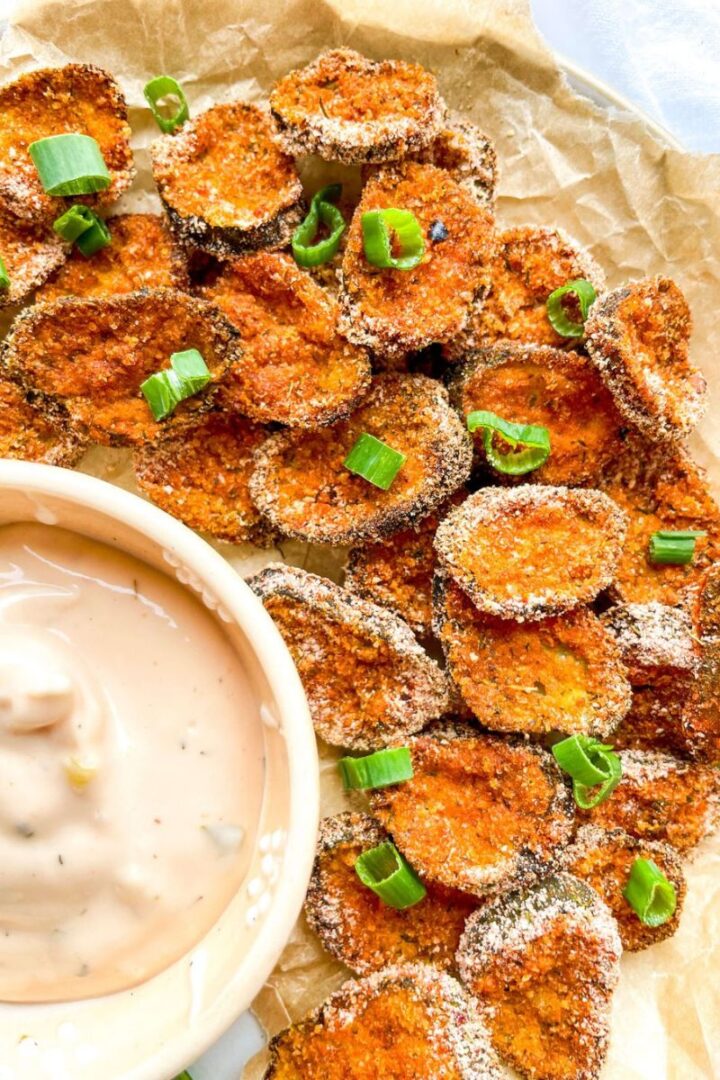 Crispy Oven-Baked Pickle Chips - wellnesssleuth