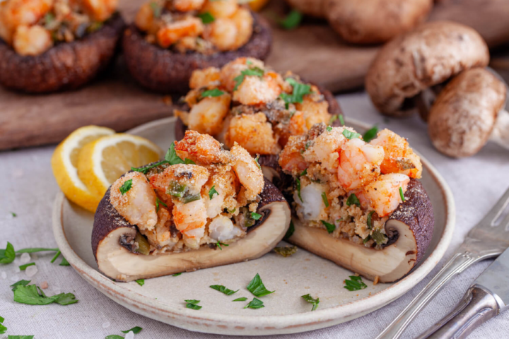 Delicious Shrimp Stuffed Portobello Mushrooms Recipe - wellnesssleuth