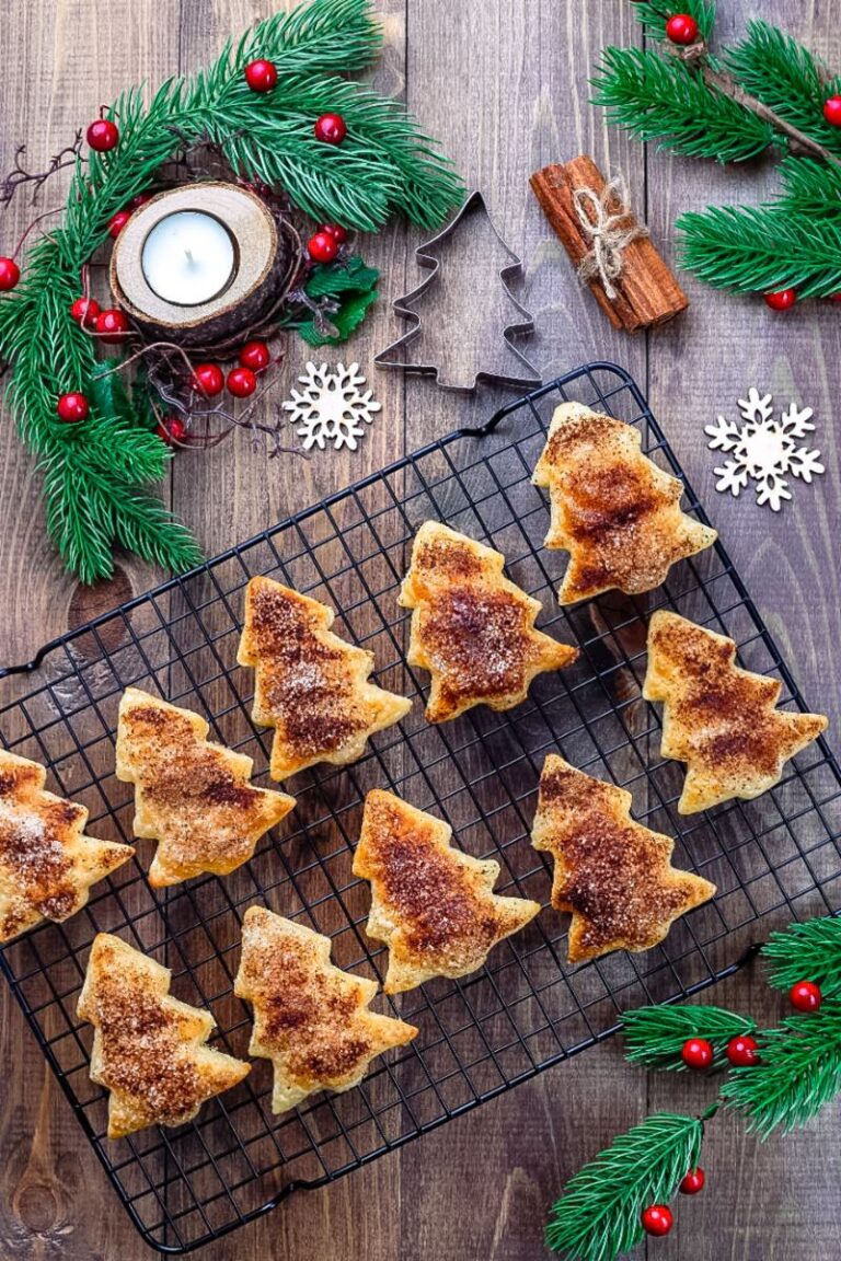 Christmas Tree Puff Pastry Cookies | Easy Holiday Recipe - wellnesssleuth