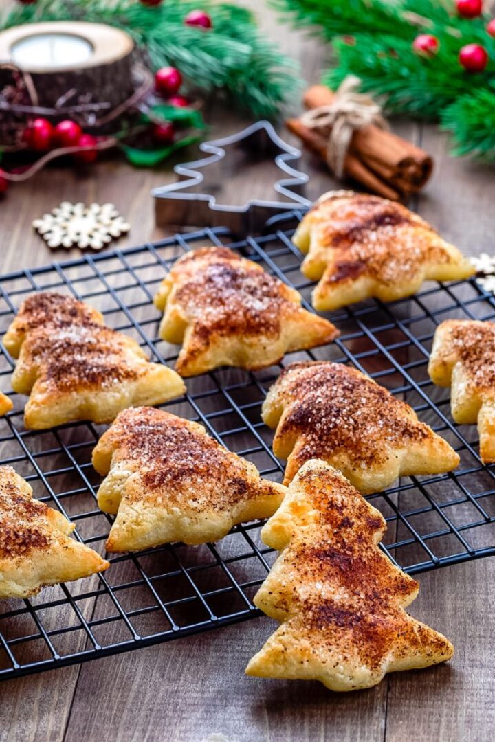 Christmas Tree Puff Pastry Cookies | Easy Holiday Recipe - wellnesssleuth