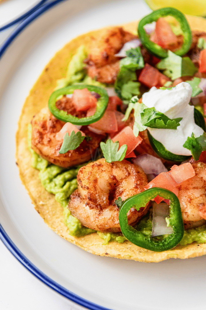 Crispy Shrimp Tostadas with Avocado, Jalapeño & Lime - wellnesssleuth